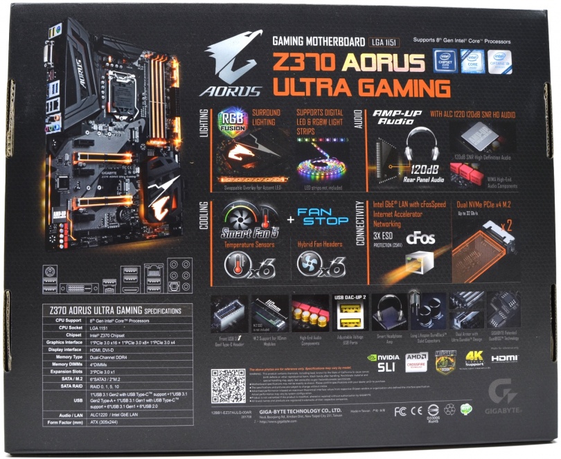 مراجعة لوحة الألعاب الاقتصادية Z370 Aorus Ultra Gaming - DARKTECH