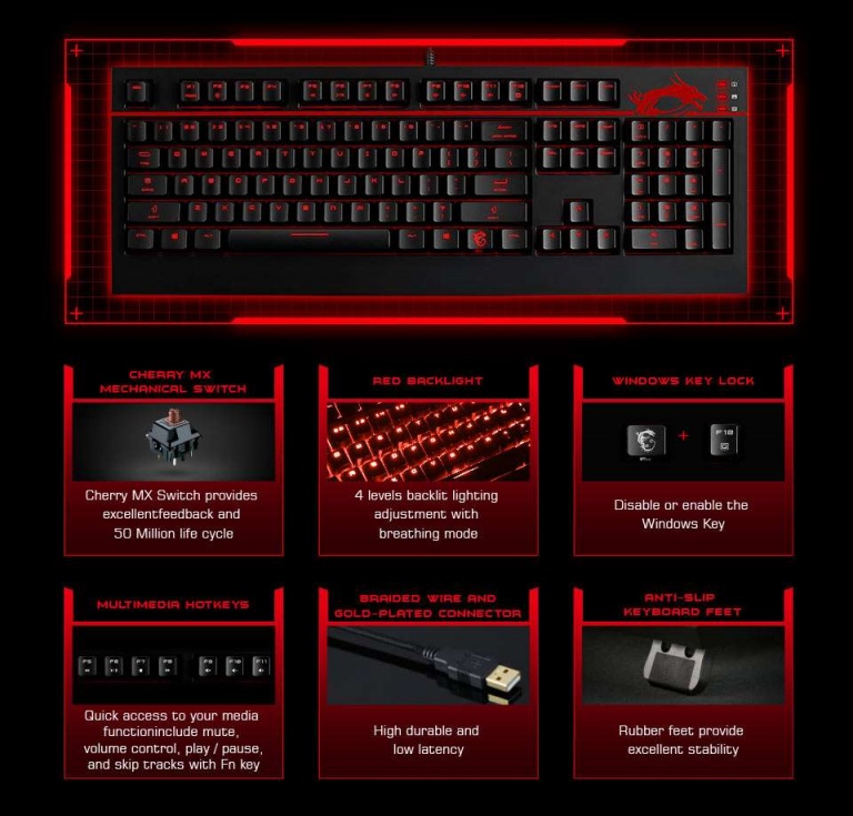 تعرف على لوحات المفاتيح التى تقدمها MSI للاعبين - DARKTECH